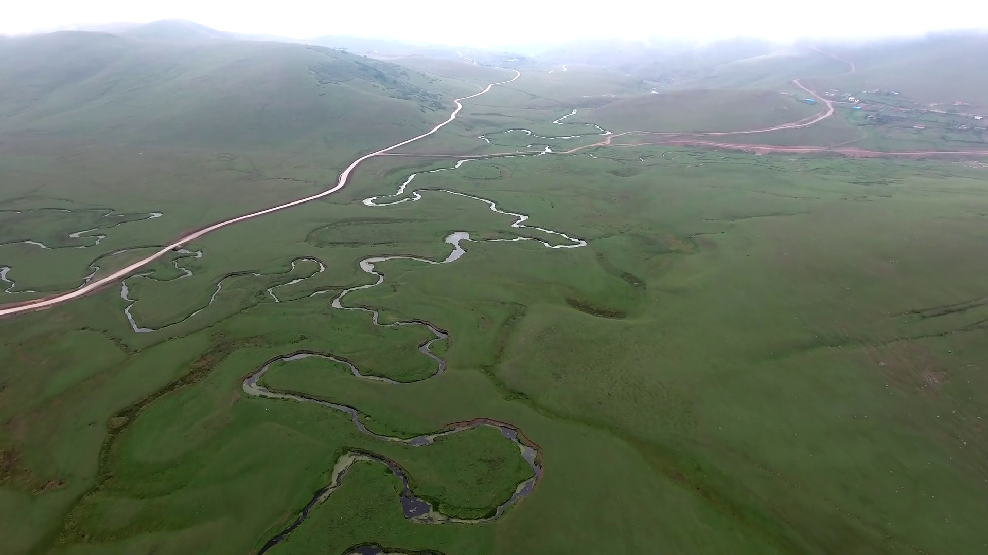 Aerial View Of Meander Of Meandering River Stock Footage SBV-347205560 ...