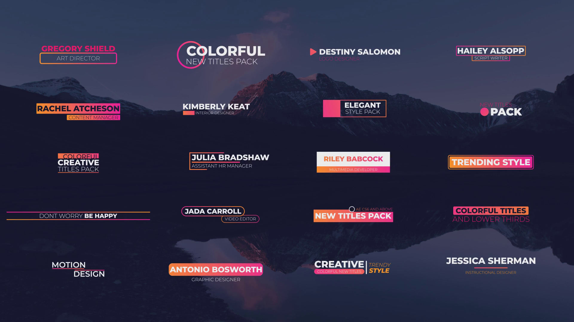 Colorful Titles Lower Thirds Template SBV-346531225 - Storyblocks