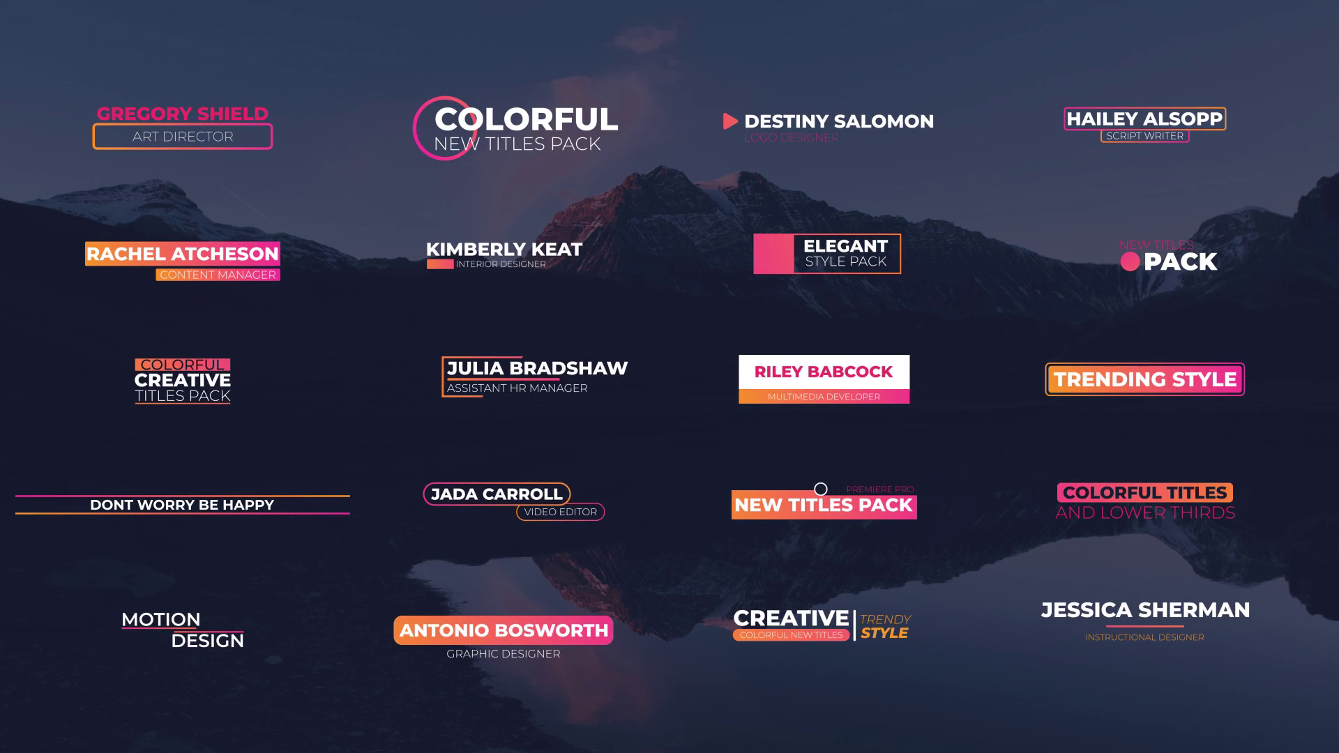 Colorful Titles Lower Thirds Template SBV-347154505 - Storyblocks