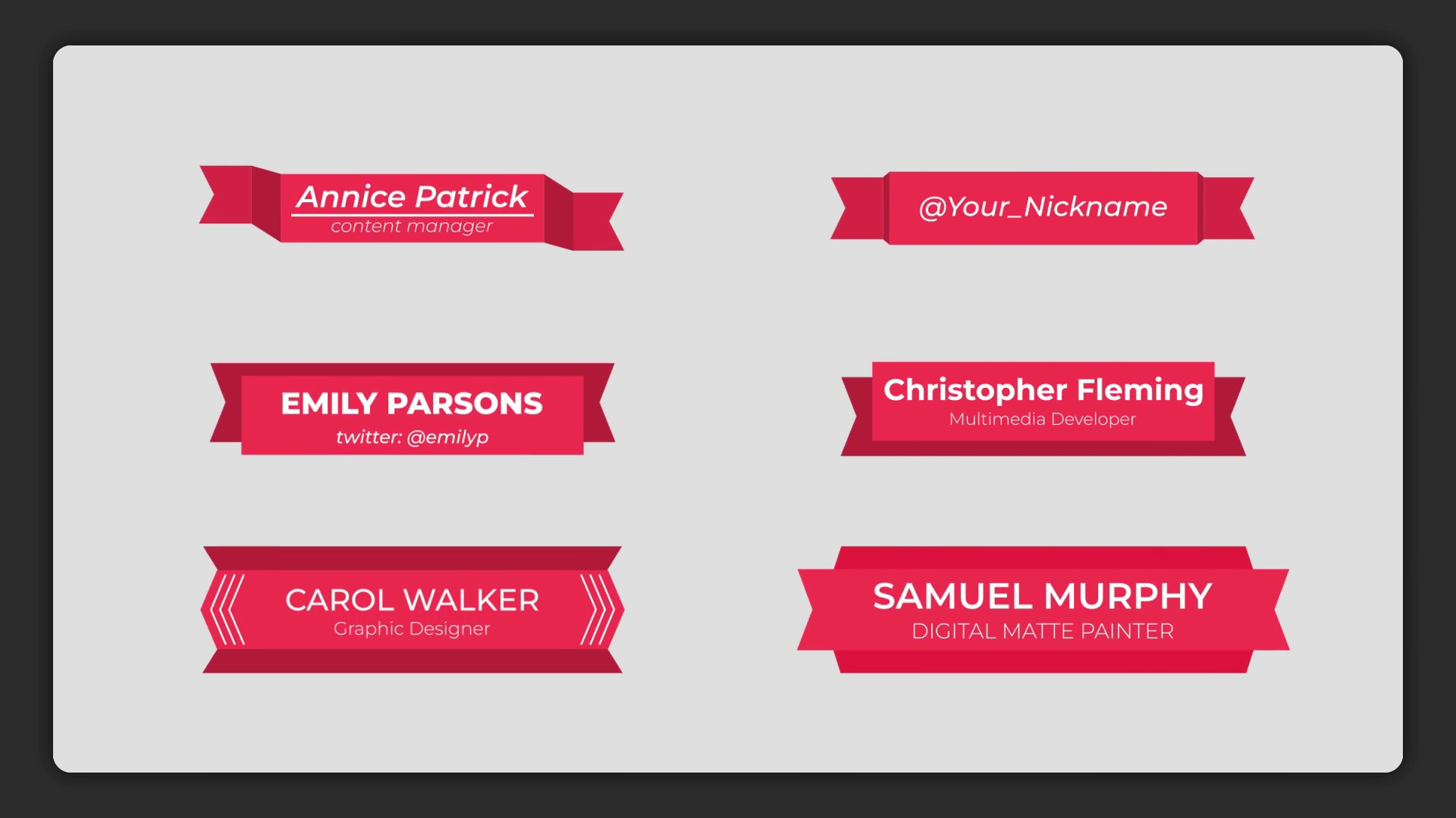 Premiere Pro Template: Ribbons Titles Pack SBV-348859601 - Storyblocks