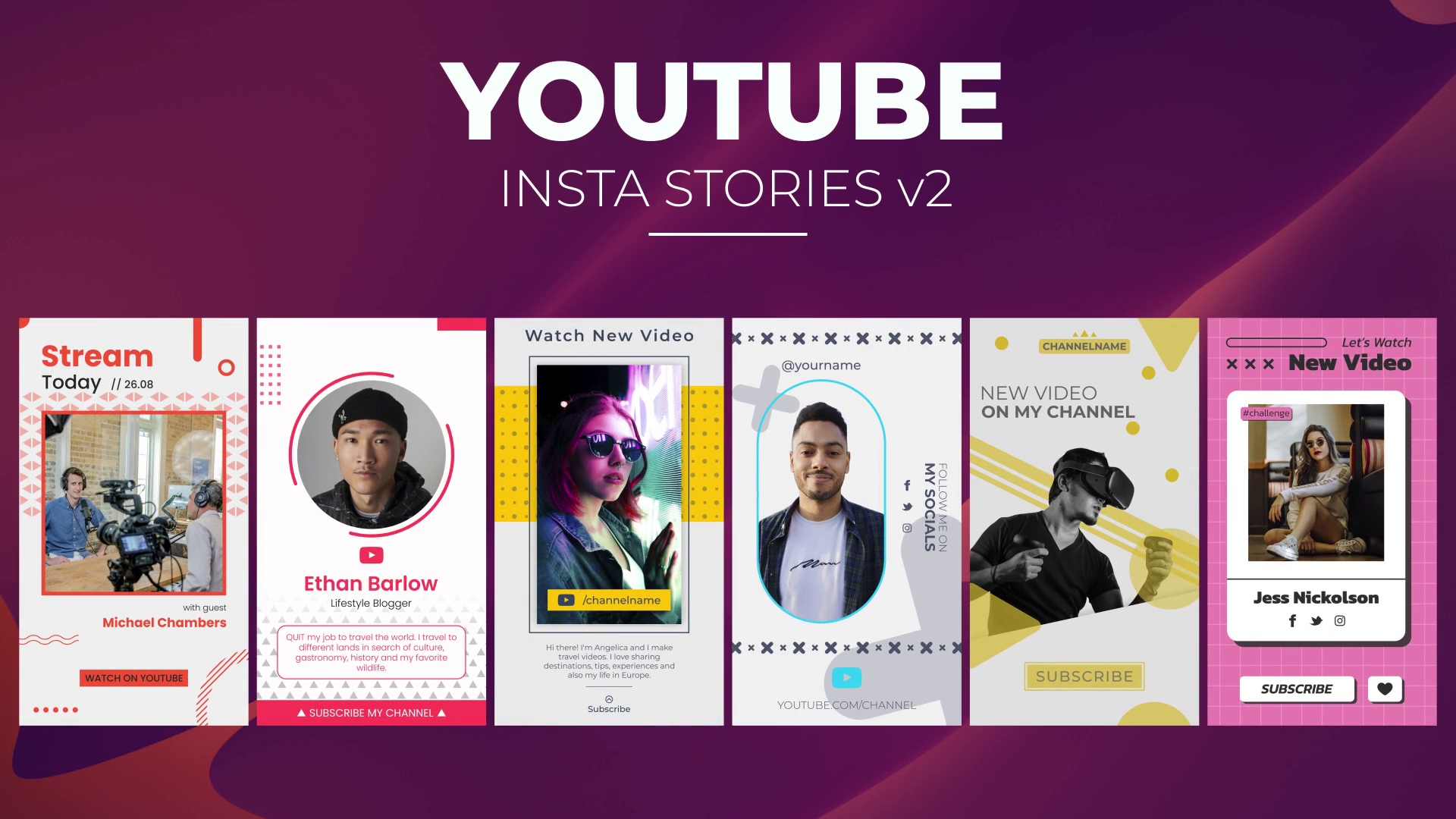 Premiere Pro Template: Youtube Insta Stories V2 SBV-347103744 - Storyblocks