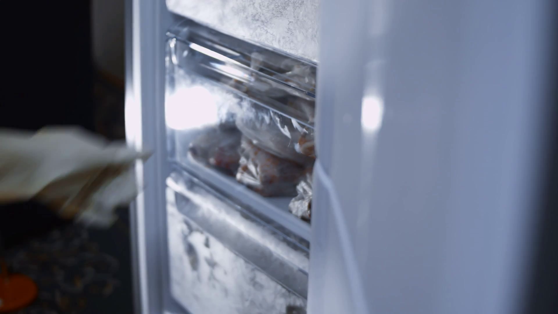 Woman Puts In Fridge Cut Chicken Closes Stock Footage SBV-353365051 ...