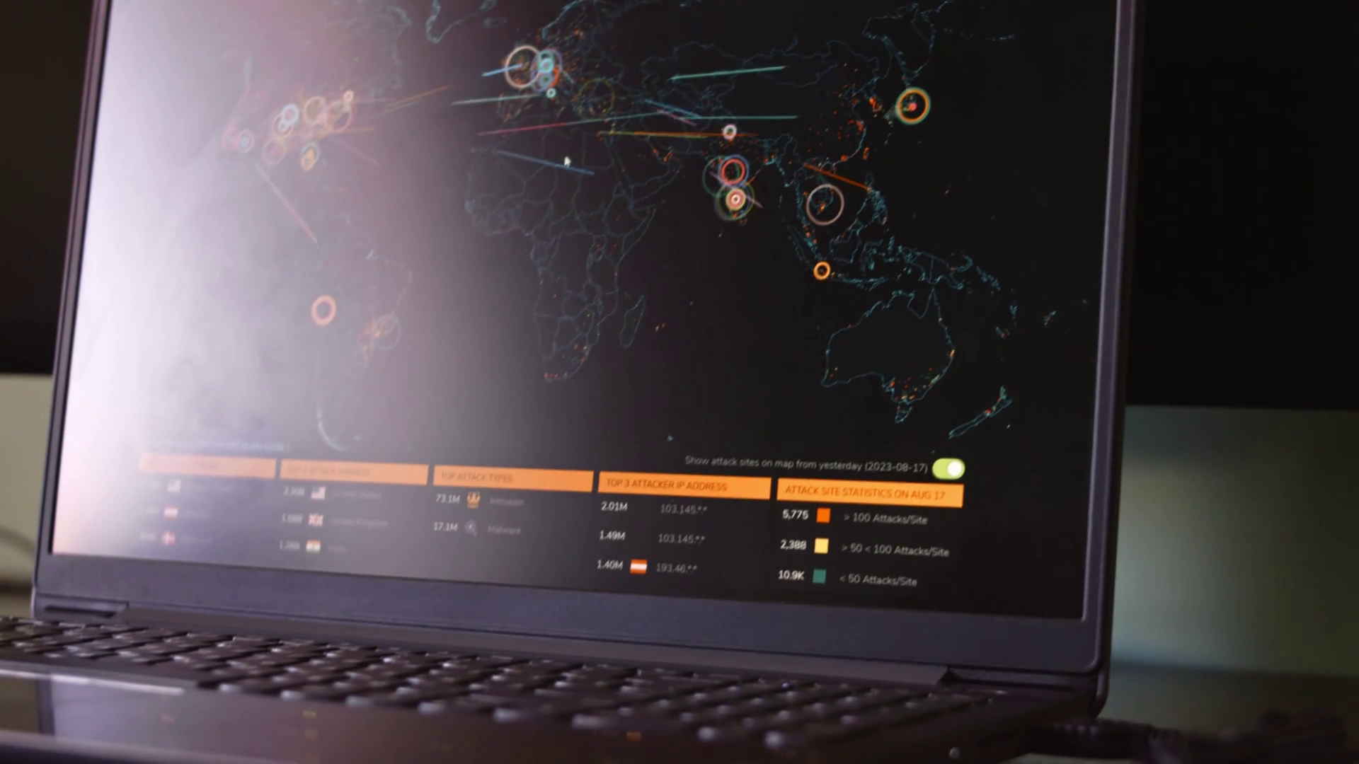 Cyber Attack Map Professional Team Of Cyber Stock Footage SBV-348459652 ...
