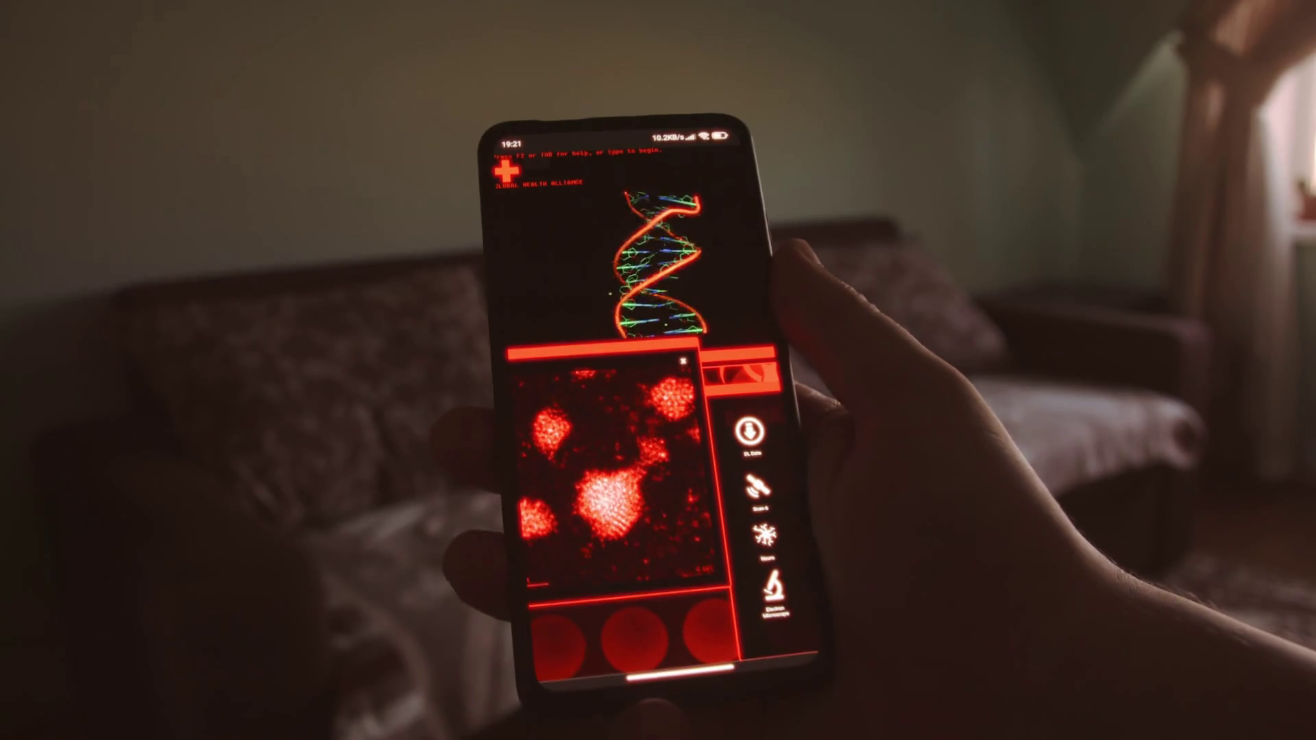 Biohazard Information On Mobile Phone Stock Footage SBV-348463363 ...