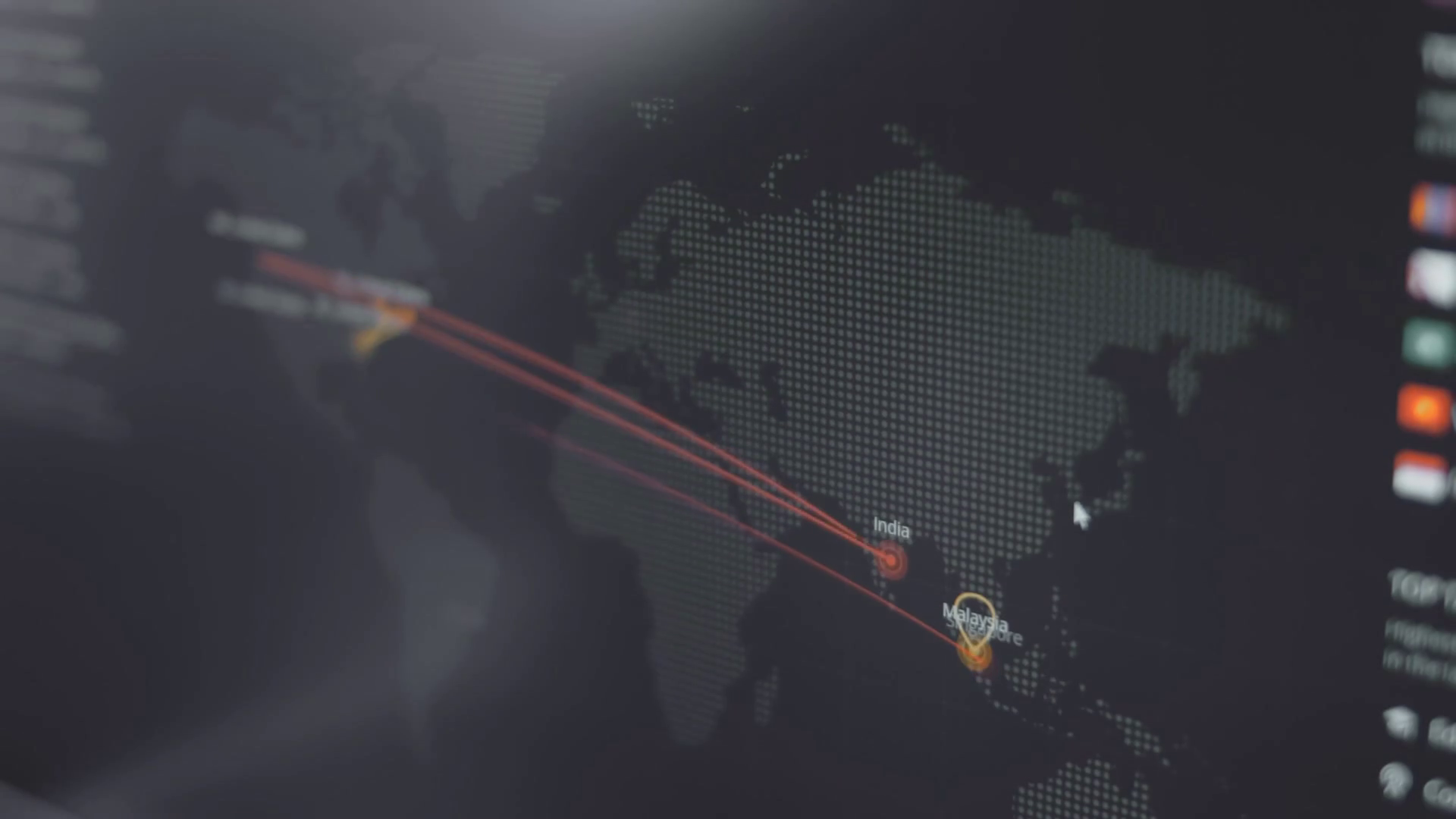 Global Cyber Attack With World Map On Stock Footage SBV-348502950 - Storyblocks