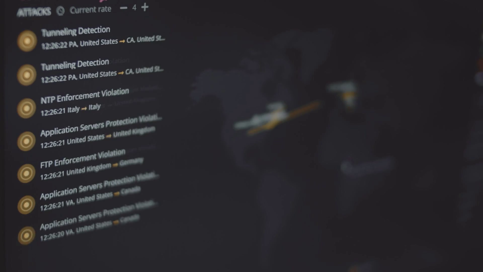 Global Cyber Attack With World Map On Stock Footage SBV-348503026 - Storyblocks