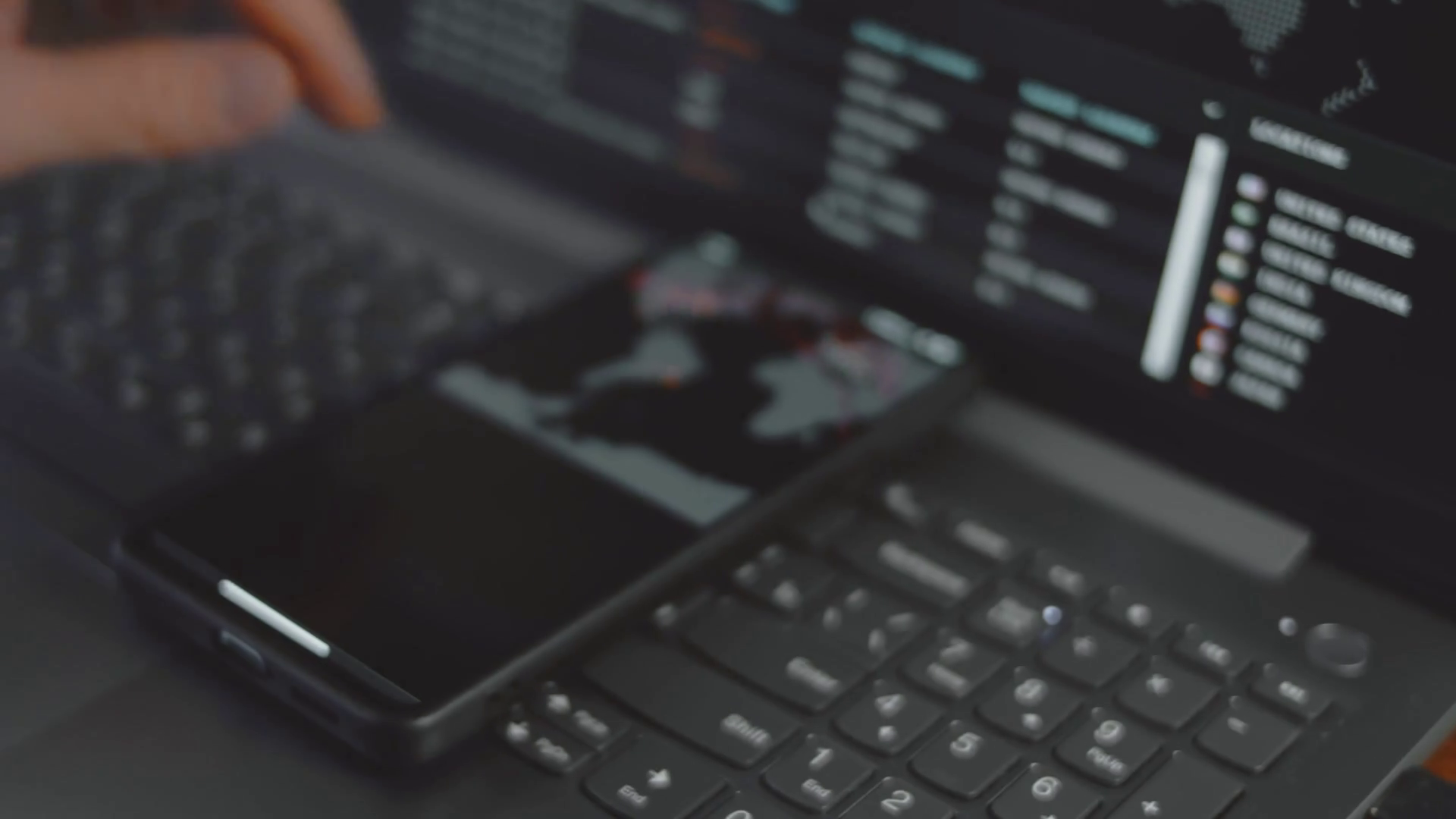 Global Cyber Attack With World Map On Mobile Stock Footage SBV-348503856 - Storyblocks