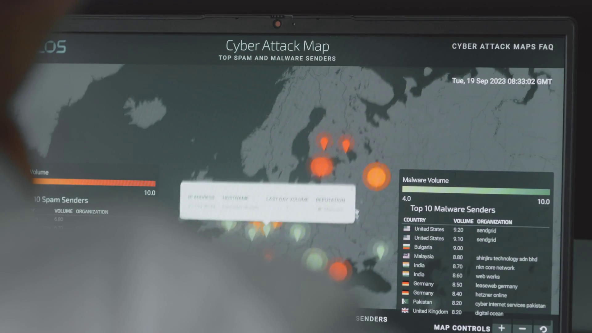 Global Cyber Attack With World Map On Stock Footage SBV-348506239 ...