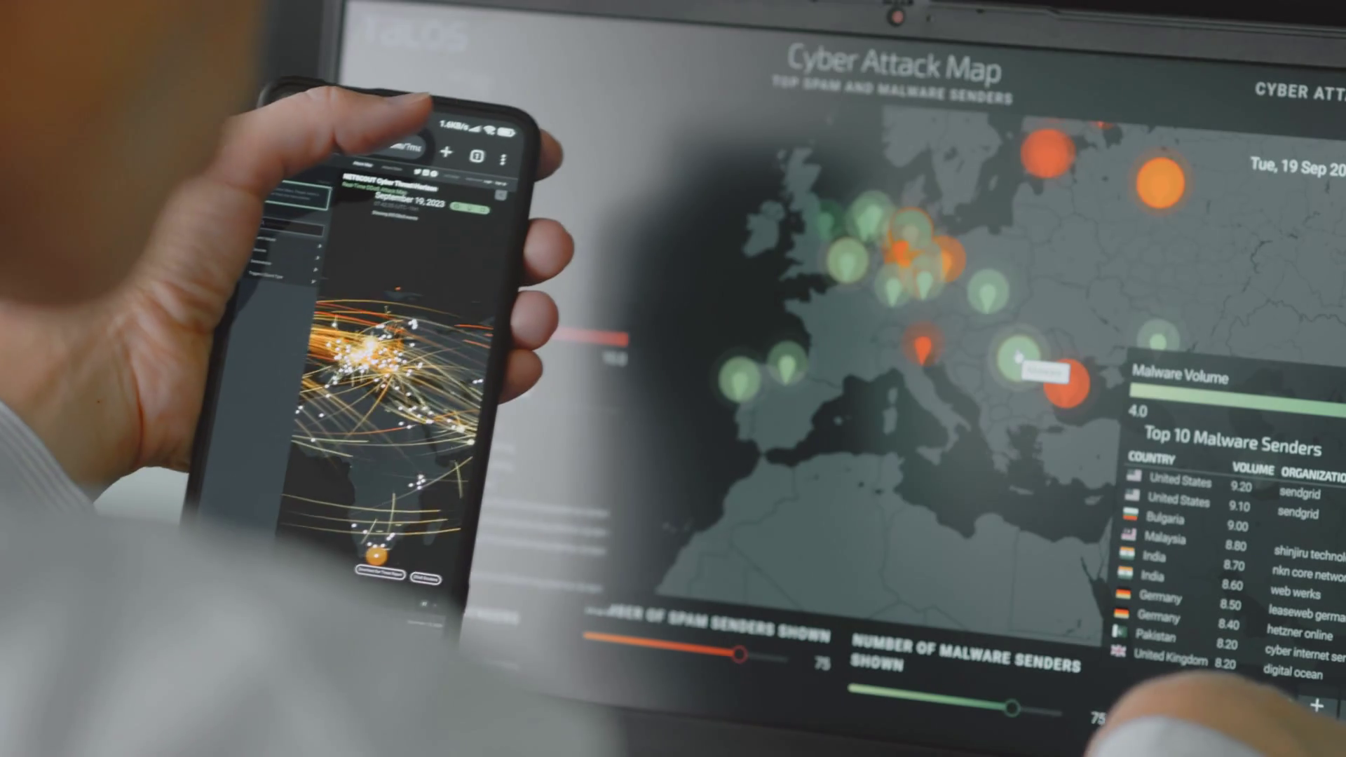 Global Cyber Attack With World Map On Stock Footage SBV-348506266 - Storyblocks