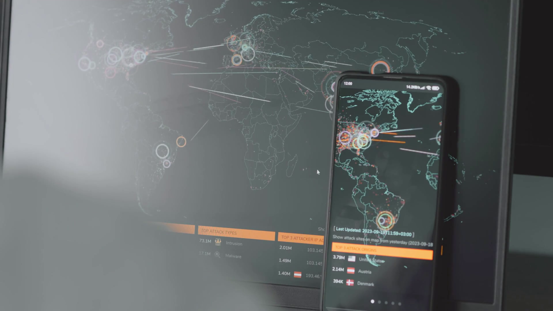 Global Cyber Attack With World Map On Stock Footage SBV-348506522 - Storyblocks