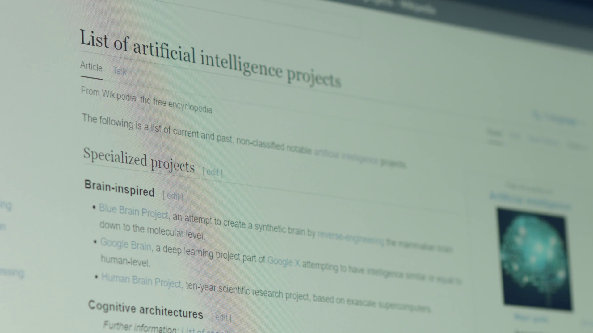 List Of Artificial Intelligence Projects On Stock Footage SBV-348623932 ...