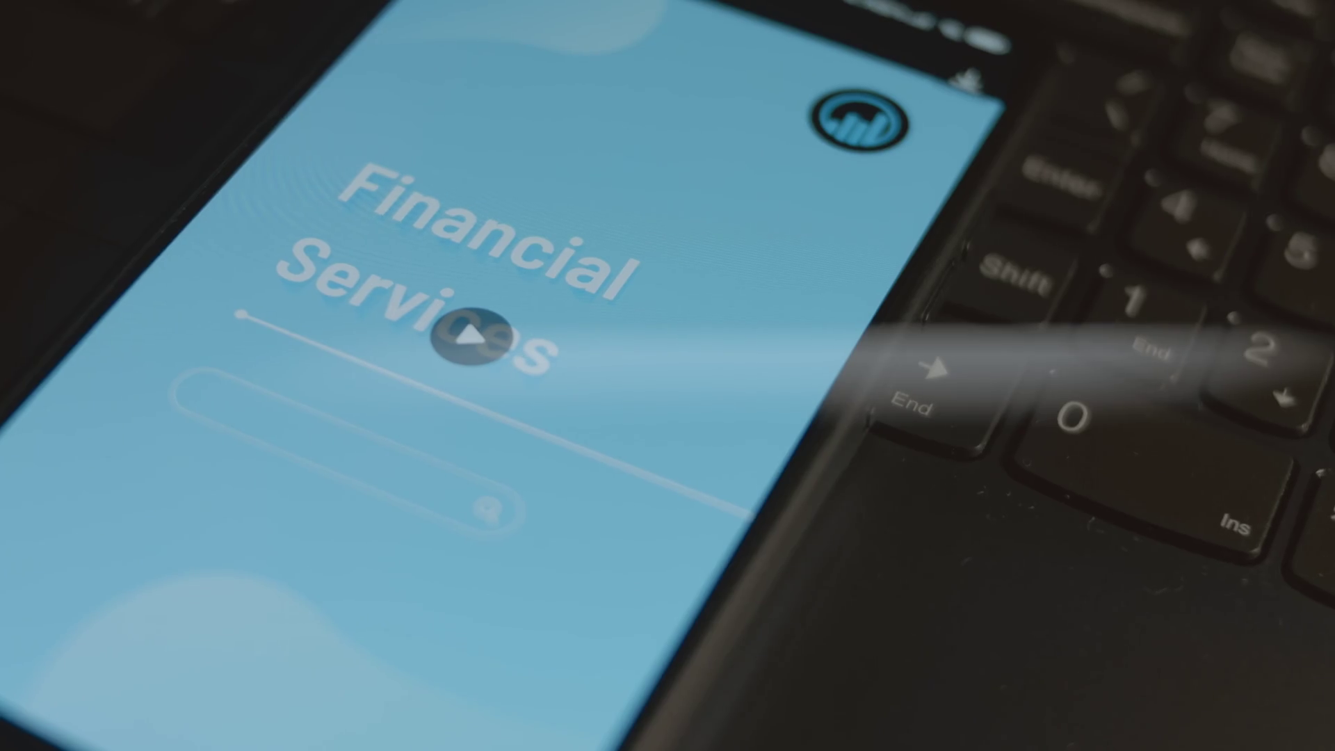 Financial Services Inscription On Smartphone Stock Footage SBV ...