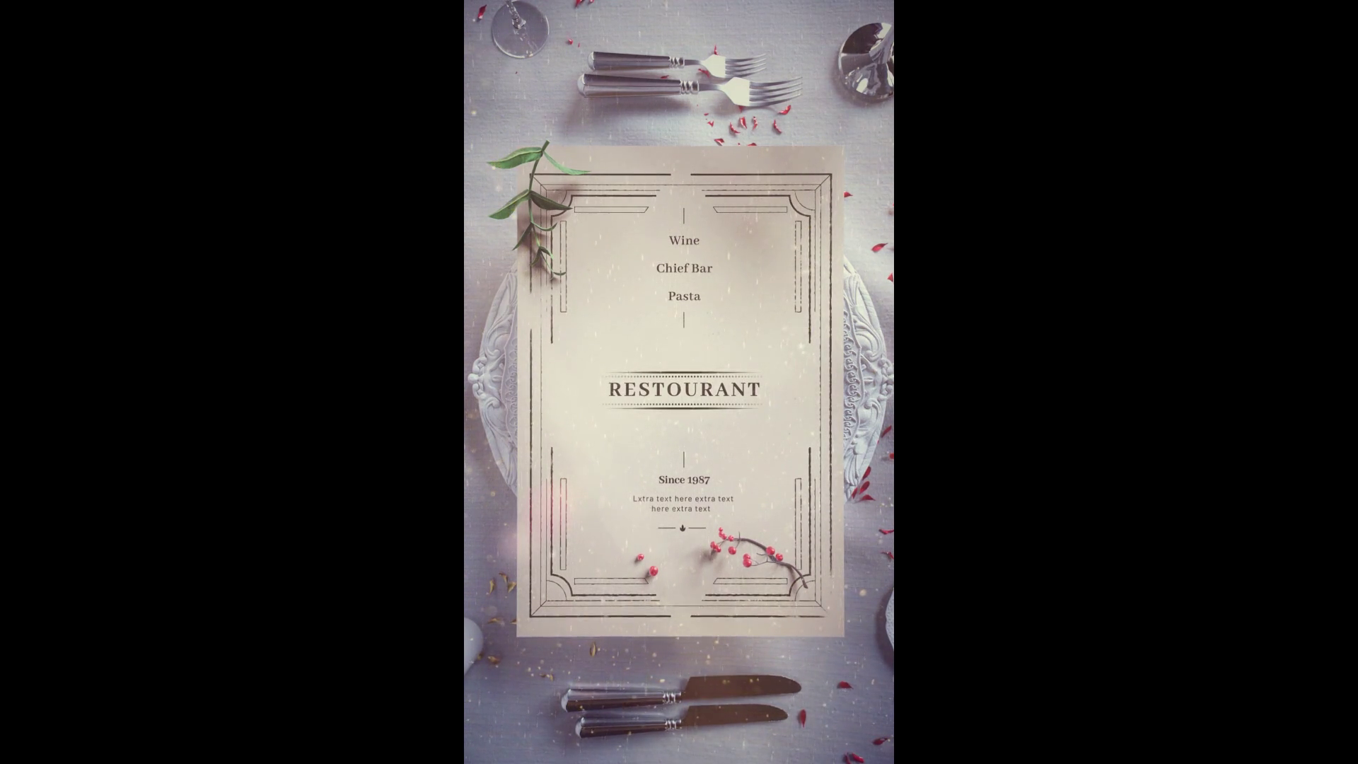 Christmas Restaurant Menu Slideshow Template SBV-347287560 - Storyblocks