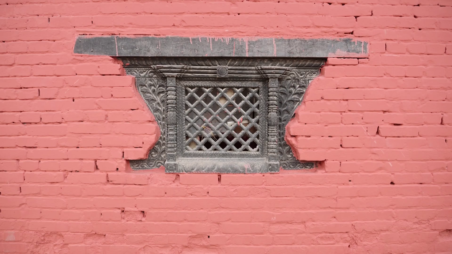 Beautiful Window In Kathmandu Nepal Wood Stock Footage SBV-352921256 ...