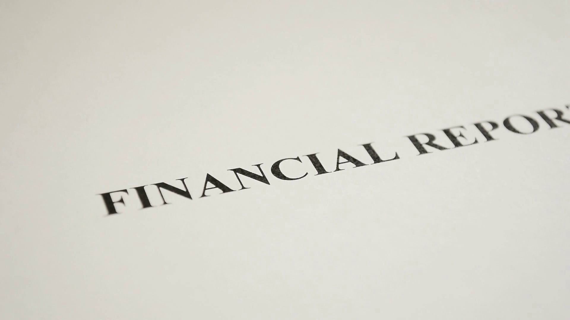 Financial Report Print Title On Paper Stock Footage SBV-308520246 ...
