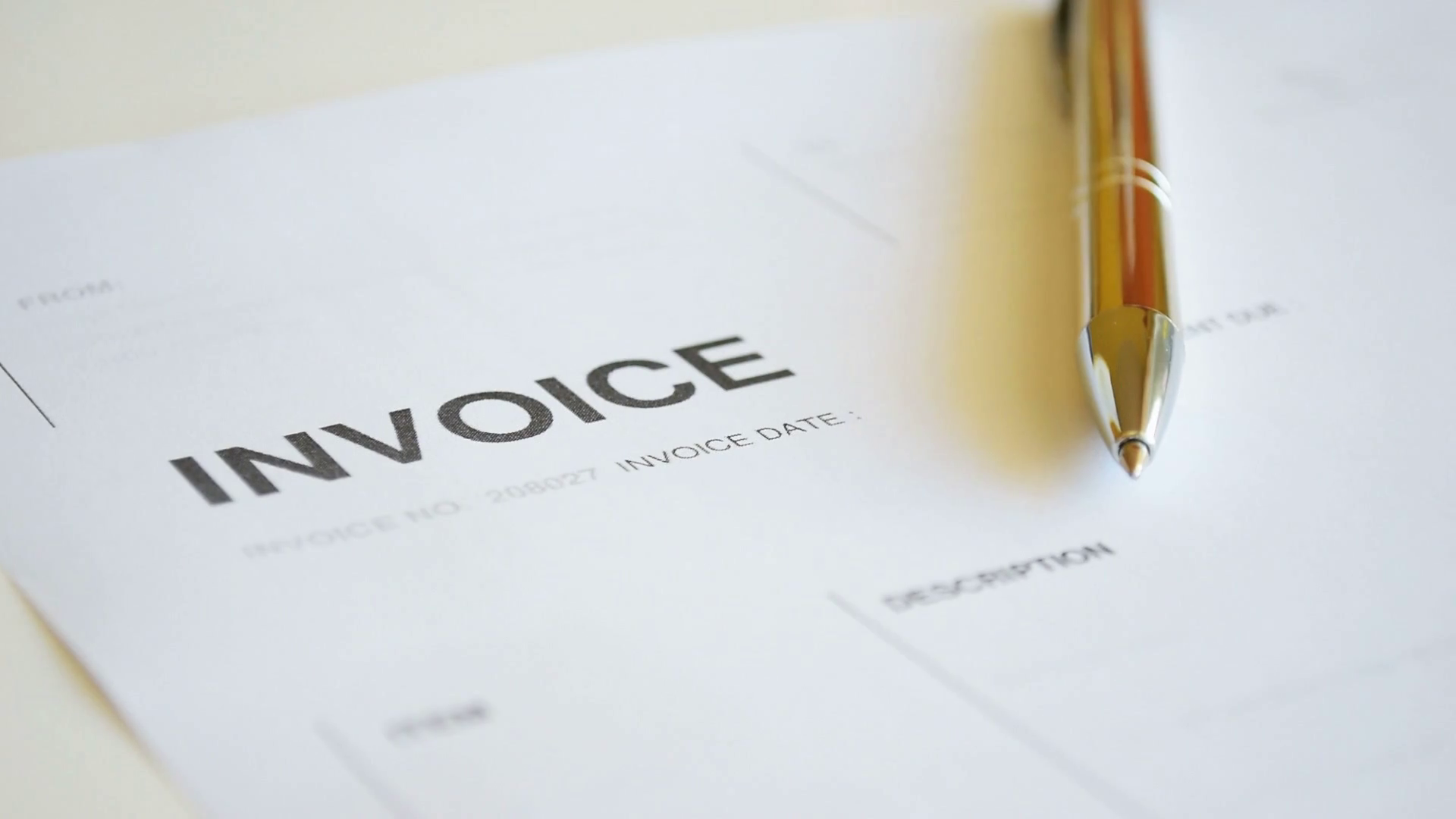 Invoice Paper Form Stock Footage SBV-308600507 - Storyblocks