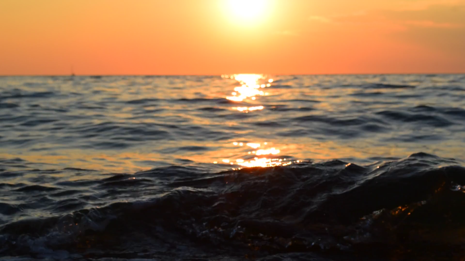 Sea Wave Sunset Splash Stock Footage SBV-308064700 - Storyblocks