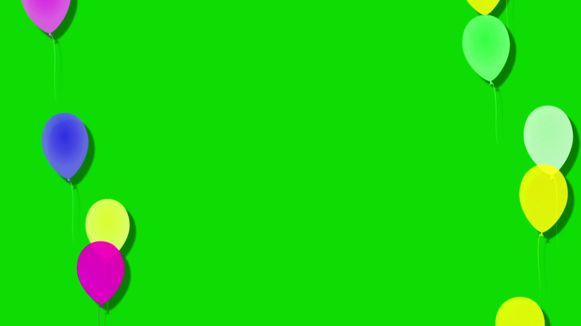 Ballons, green screen. Celebration loop background. Stock Video Footage ...
