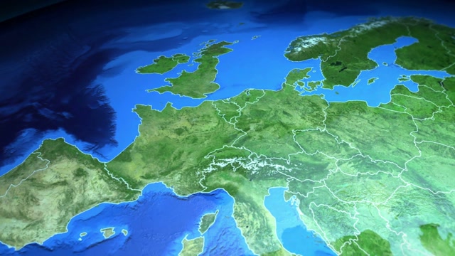 Europe Map Zoom Stock Footage: Royalty-Free Video Clips - Storyblocks