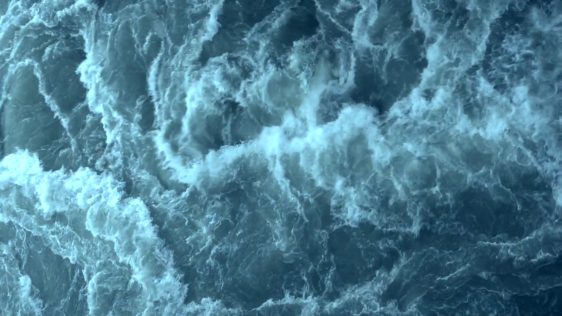 Water Creates Strong Waves Aqua Dark Blue Stock Footage SBV-316954695 ...