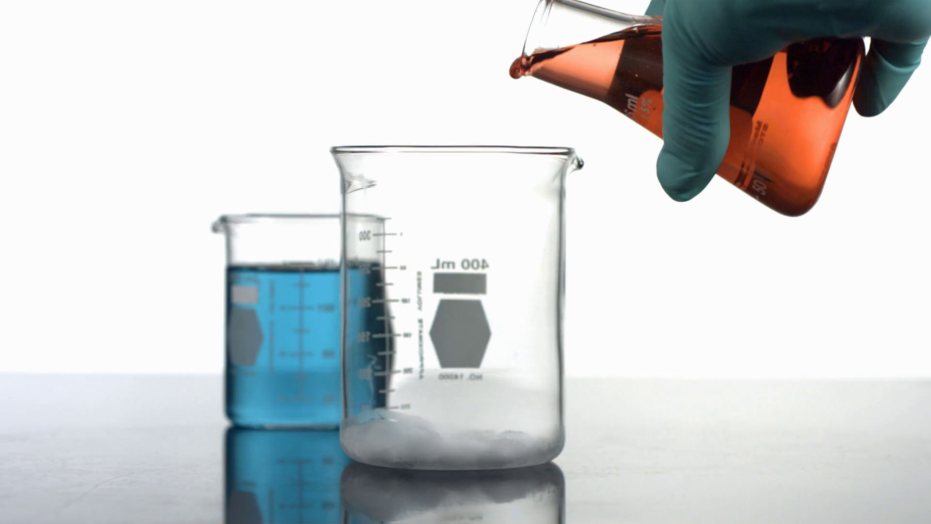 Liquid Being Poured Into Beaker Slow Motion Stock Footage SBV-348368365 ...