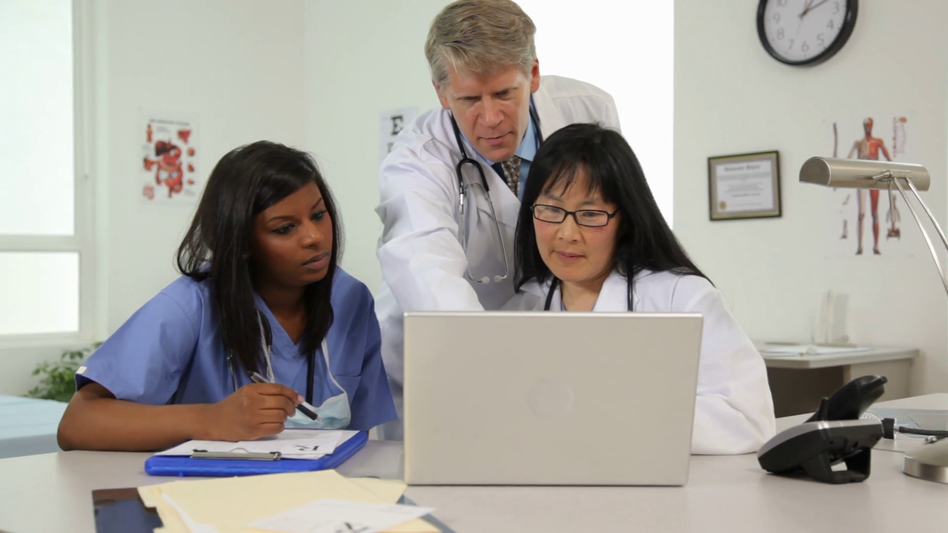 Medical People Looking At Laptop Computer Stock Footage SBV-348369409 ...