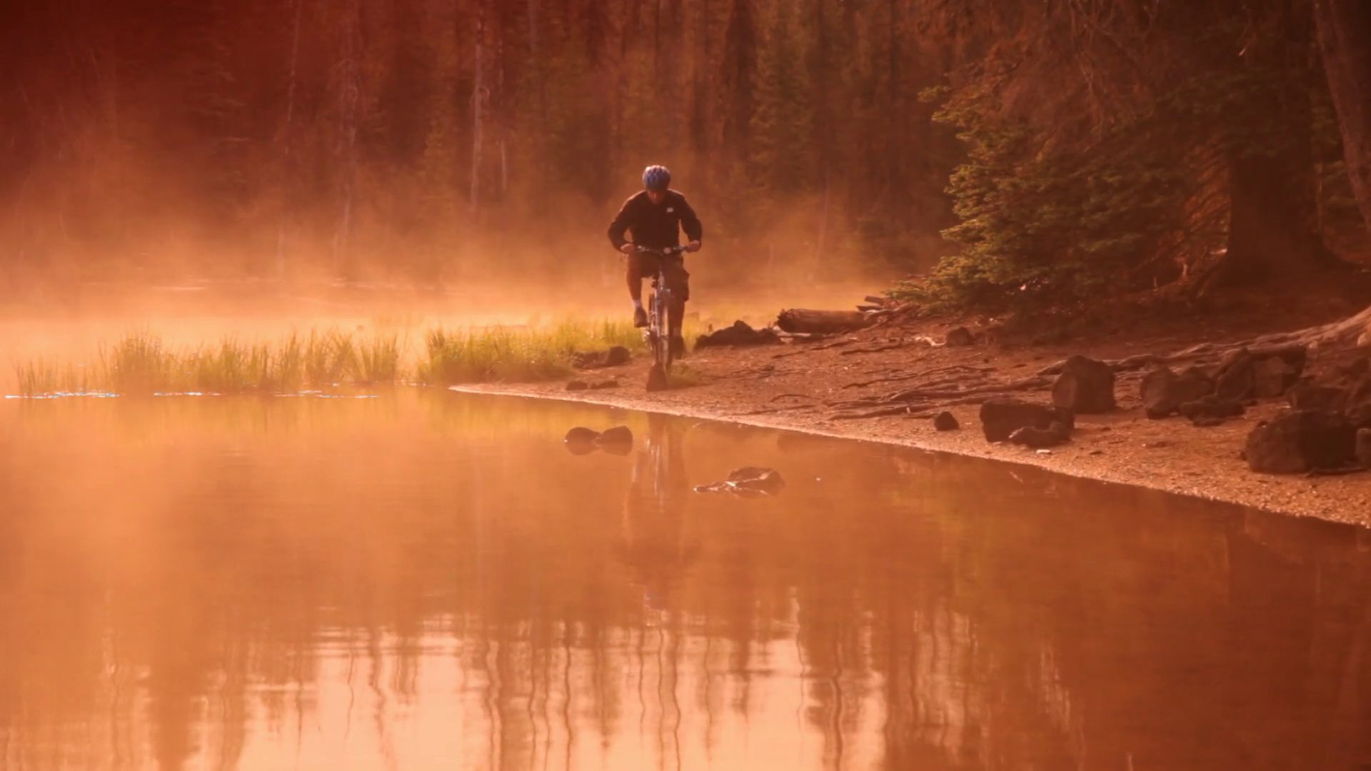Mountain Biking At Sunrise Stock Footage SBV-348370163 - Storyblocks