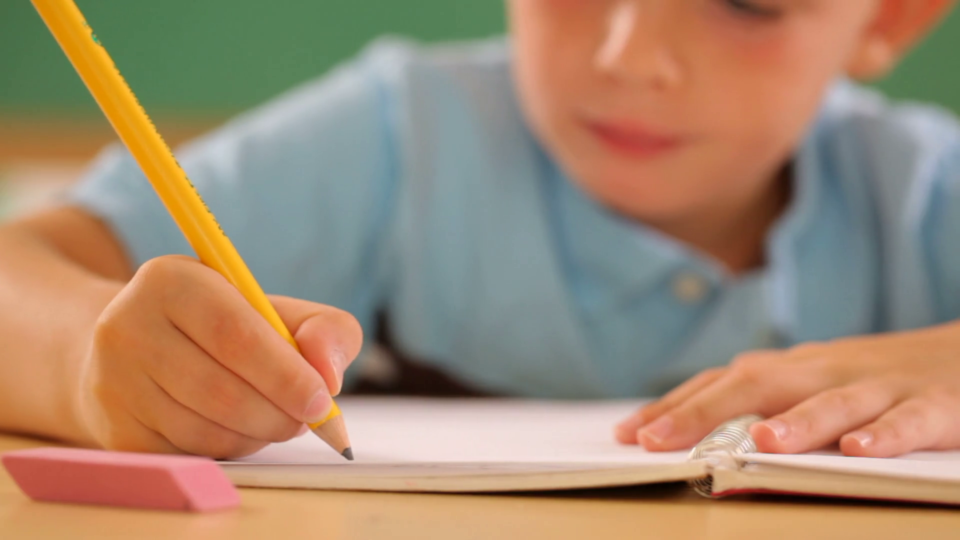 Child Writing Erasing Stock Footage SBV-348370435 - Storyblocks