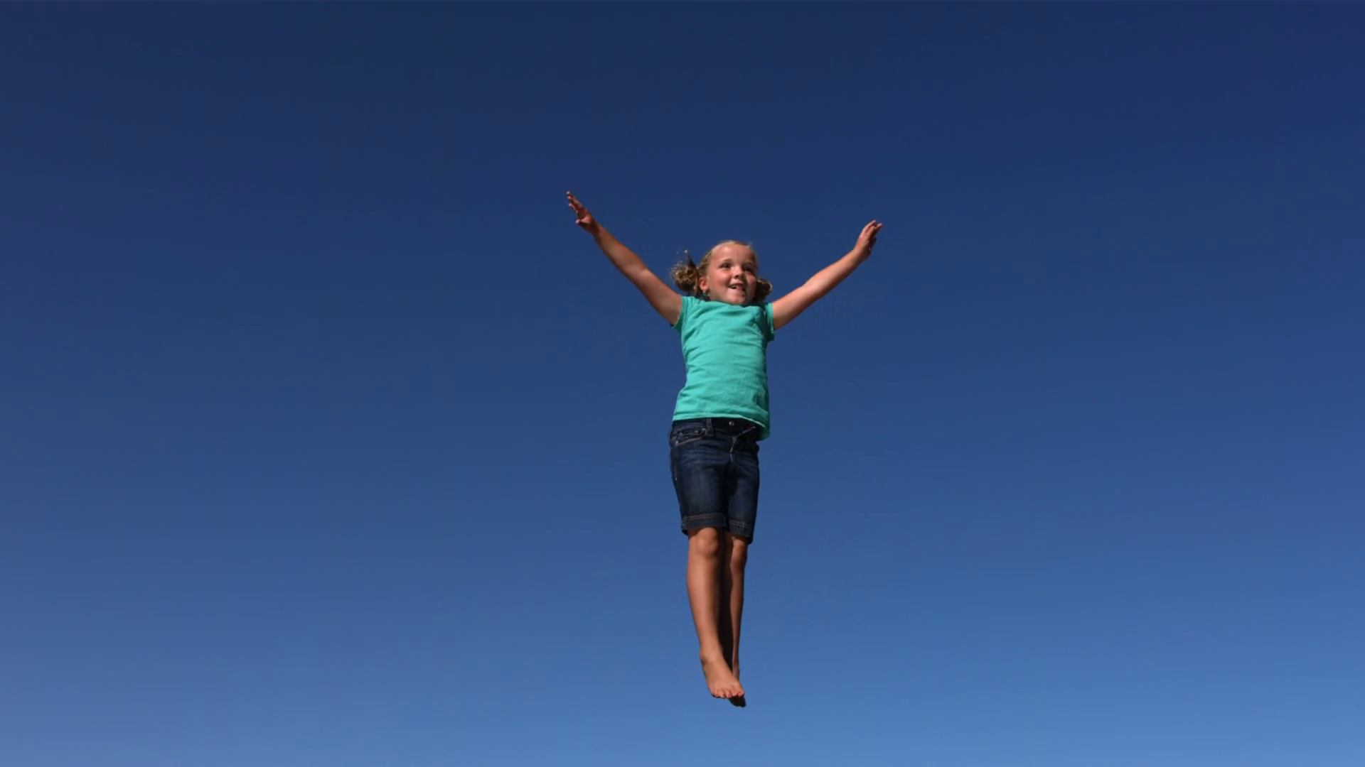 Young Girl Jumping On Trampoline Slow Motion Stock Footage SBV ...