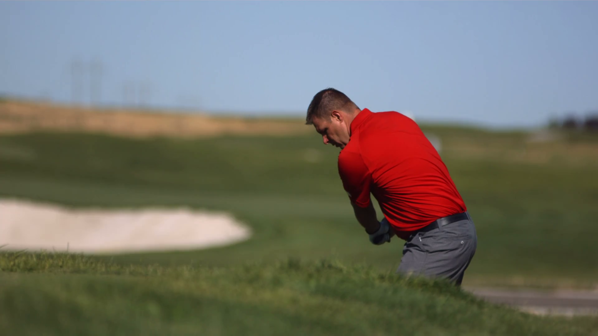 Golfer Hits Ball Slow Motion Stock Footage SBV-348370588 - Storyblocks