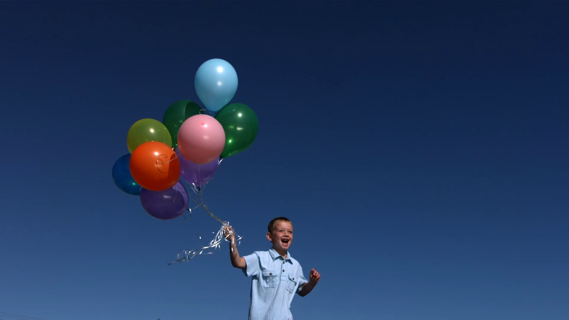 Boy With Balloons Slow Motion Stock Footage SBV-348370742 - Storyblocks