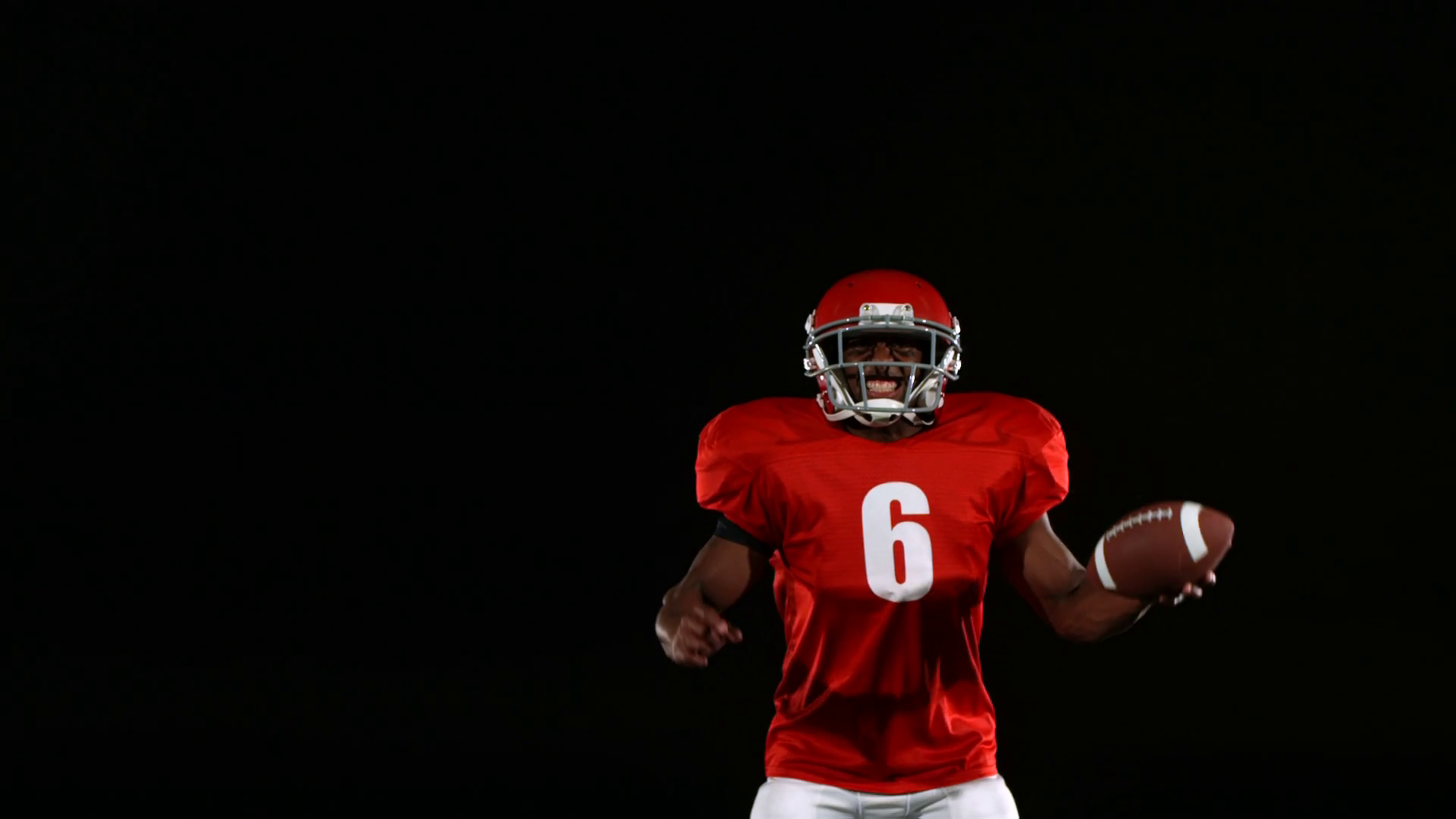 Football Player Jumping Celebrating Slow Stock Footage SBV-348370901 ...