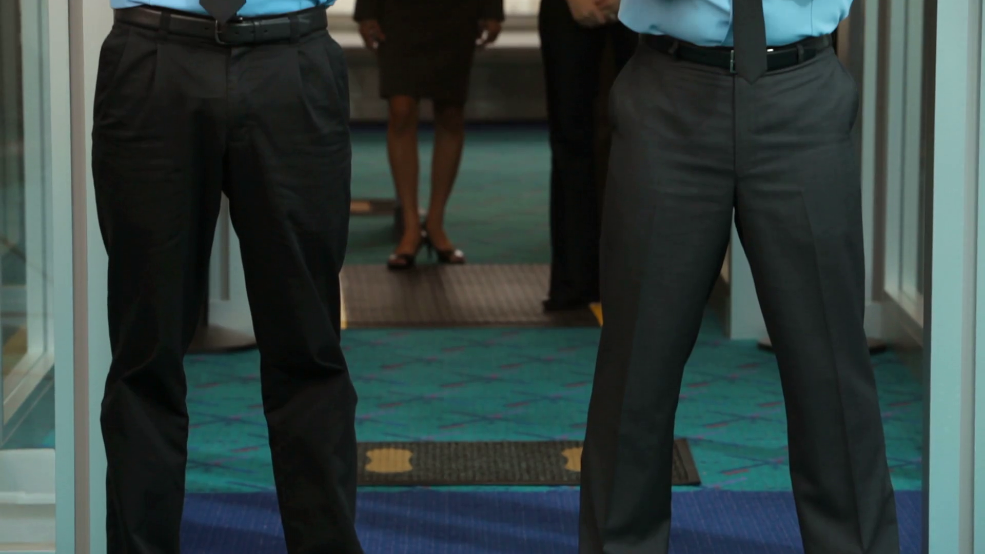 Portrait Of Two Airport Security Guards Stock Footage SBV-348371521 ...