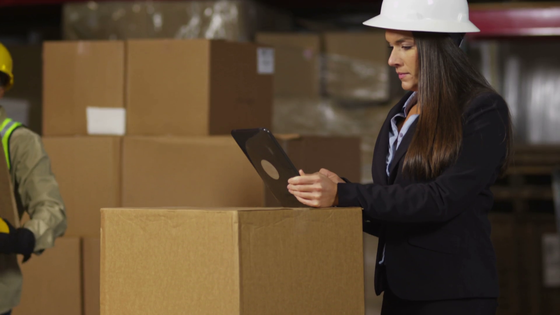 Portrait Of Industry Workers In Shipping Stock Footage SBV-347578944 ...