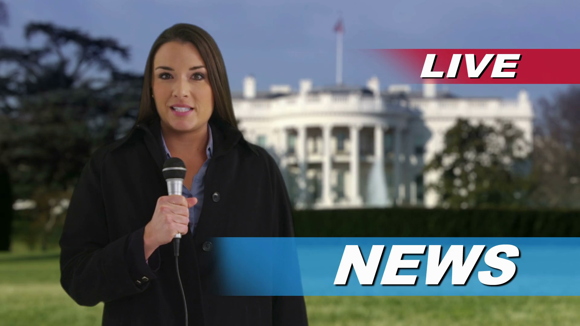 News Reporter Speaking In Front Of White Stock Footage SBV-347580169 ...