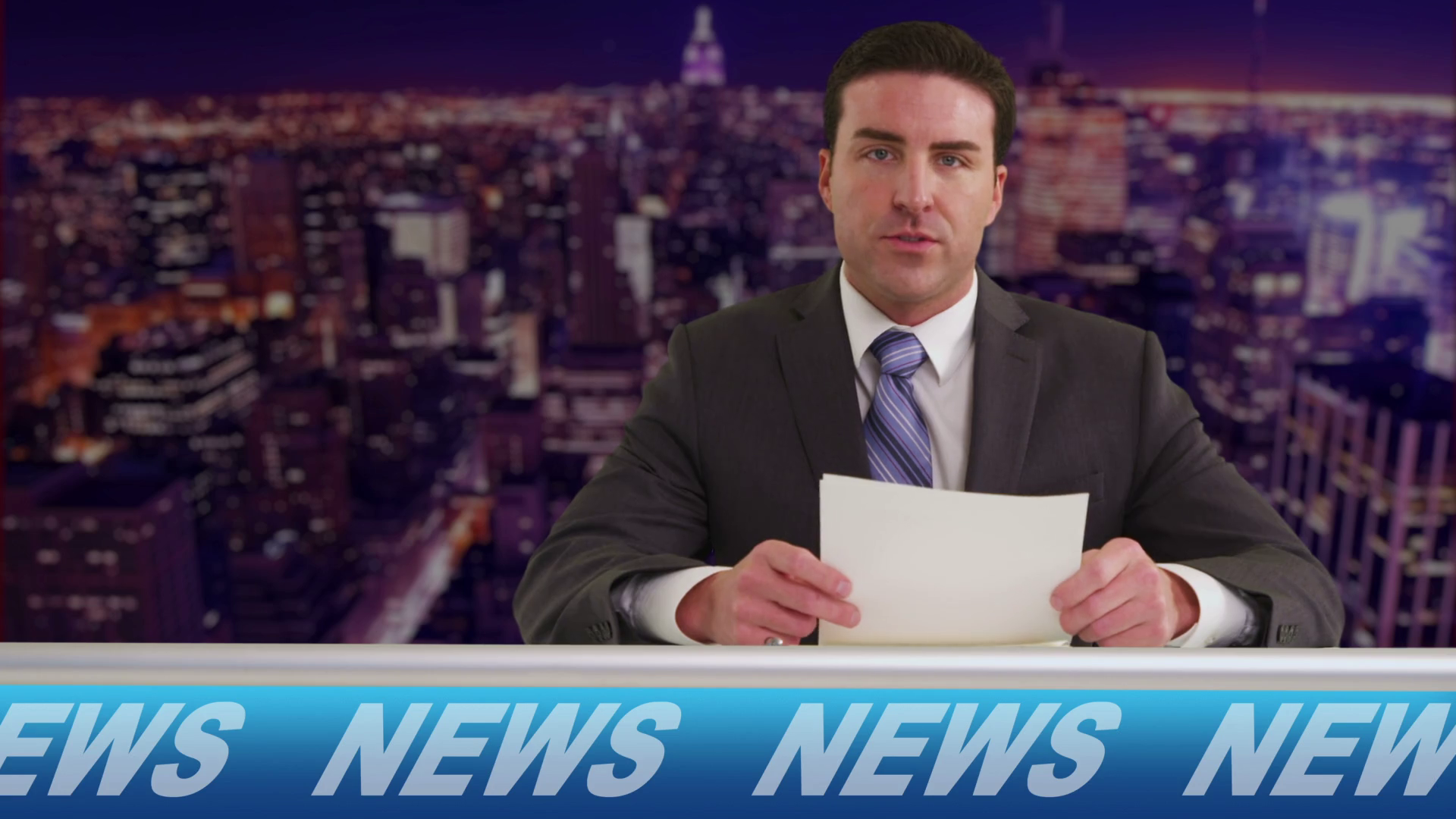 News Reporter Talking In Television Studio Stock Footage SBV-347580179 ...