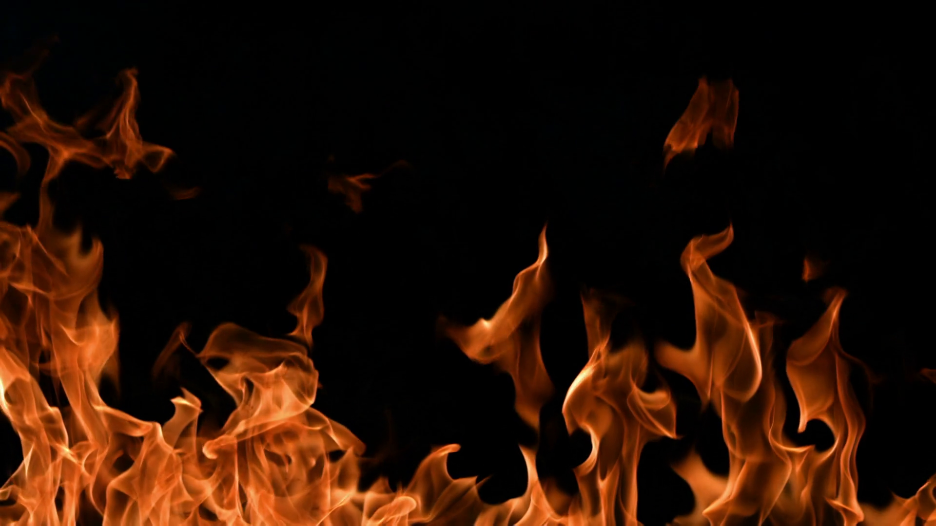 Flames Burning On Black Background Slow Stock Footage SBV-347583591 ...