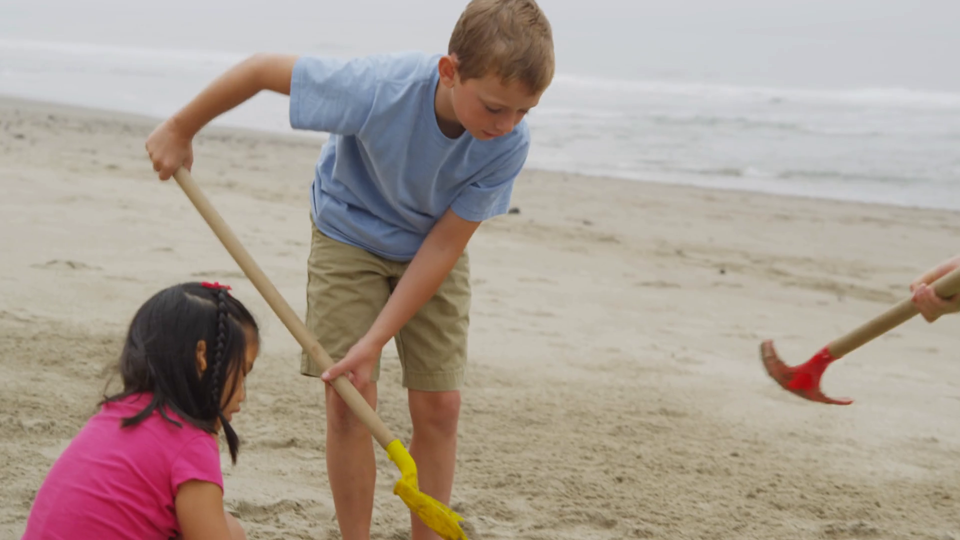 Children Playing At Beach Shot On Red Epic Stock Footage SBV-347587166 ...