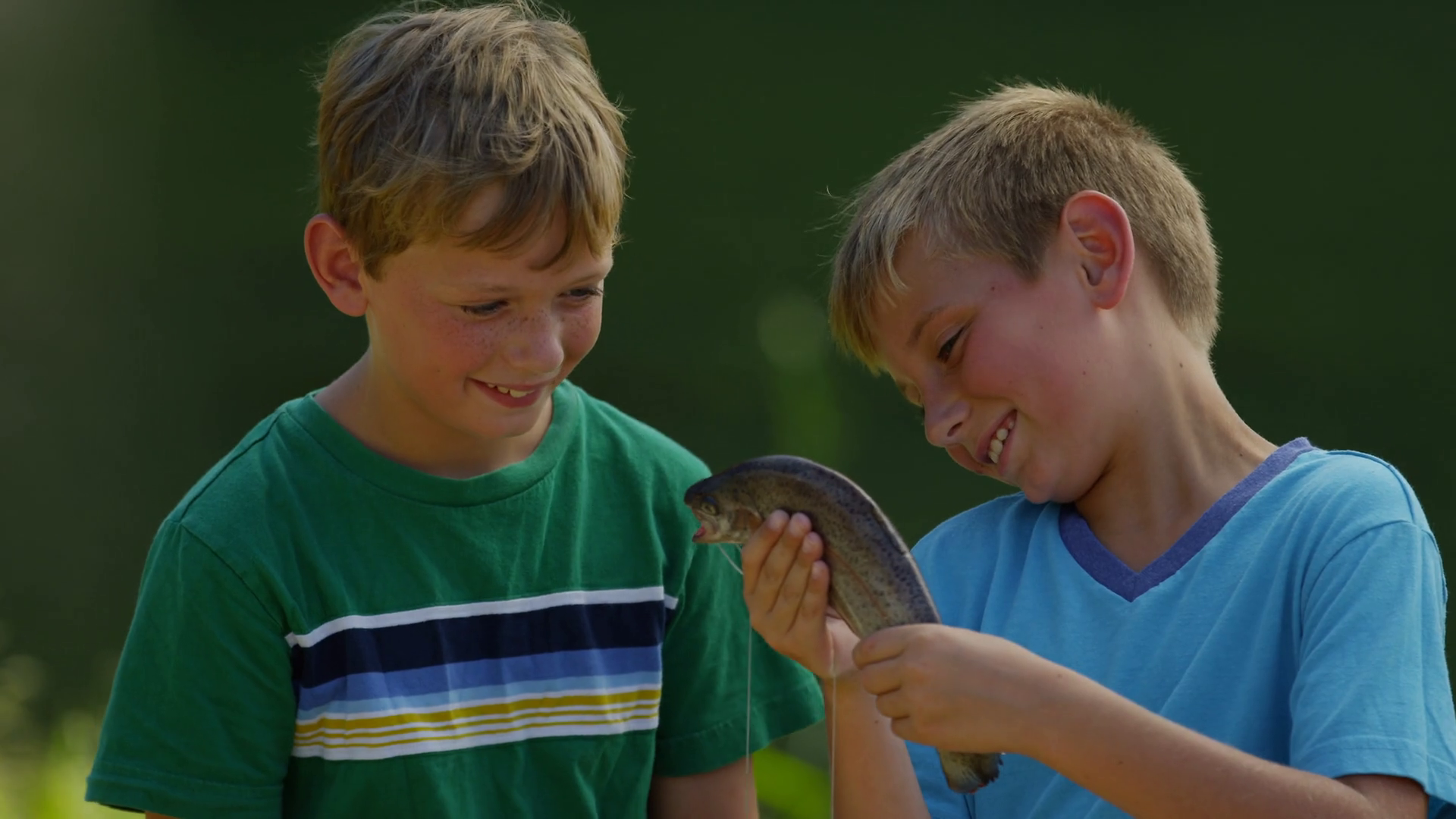 Boys Playing With Fish Stock Footage SBV-347591371 - Storyblocks