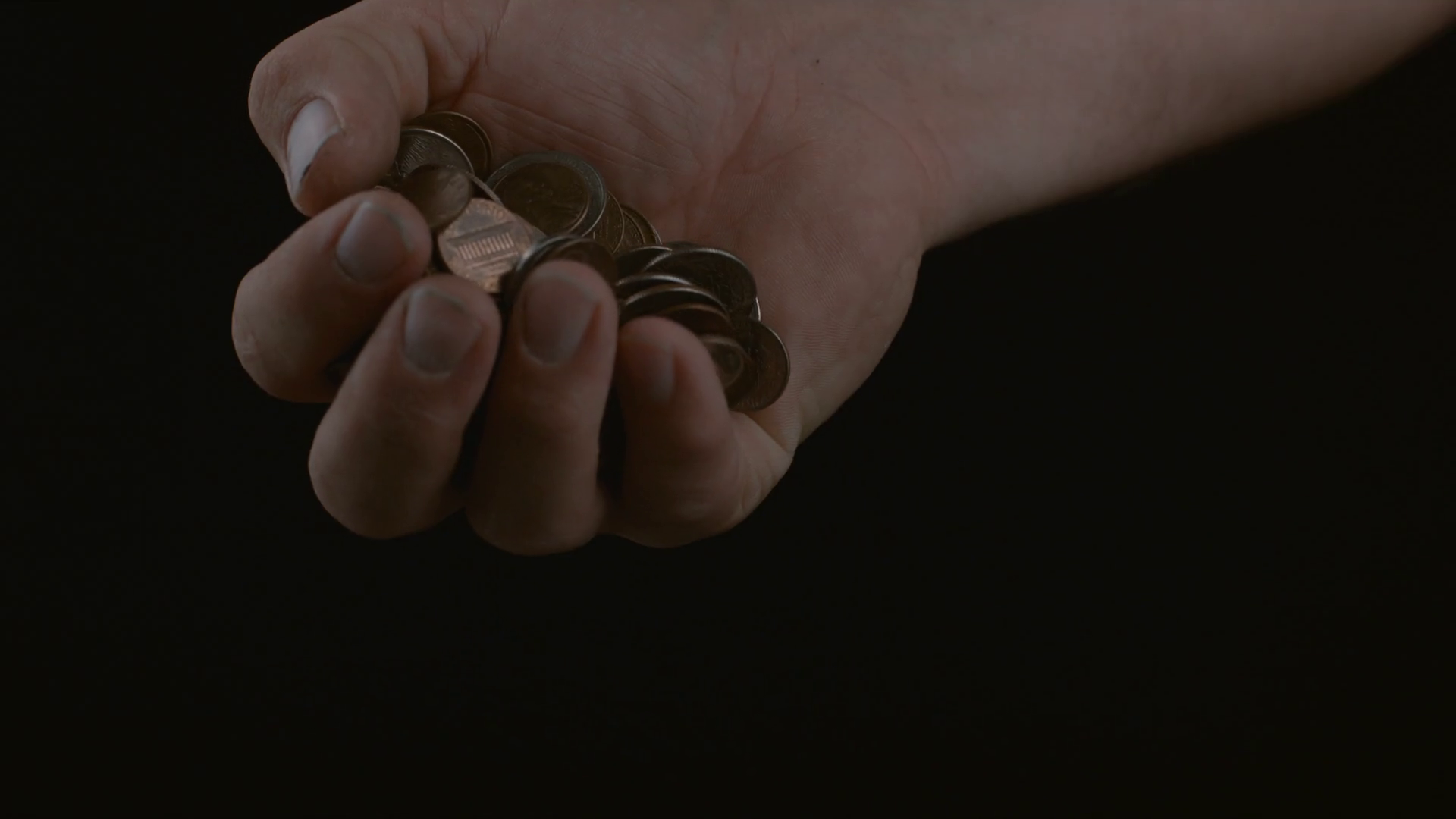 Hand Dropping Coins In Slow Motion; Shot On Stock Footage SBV-347597182 ...