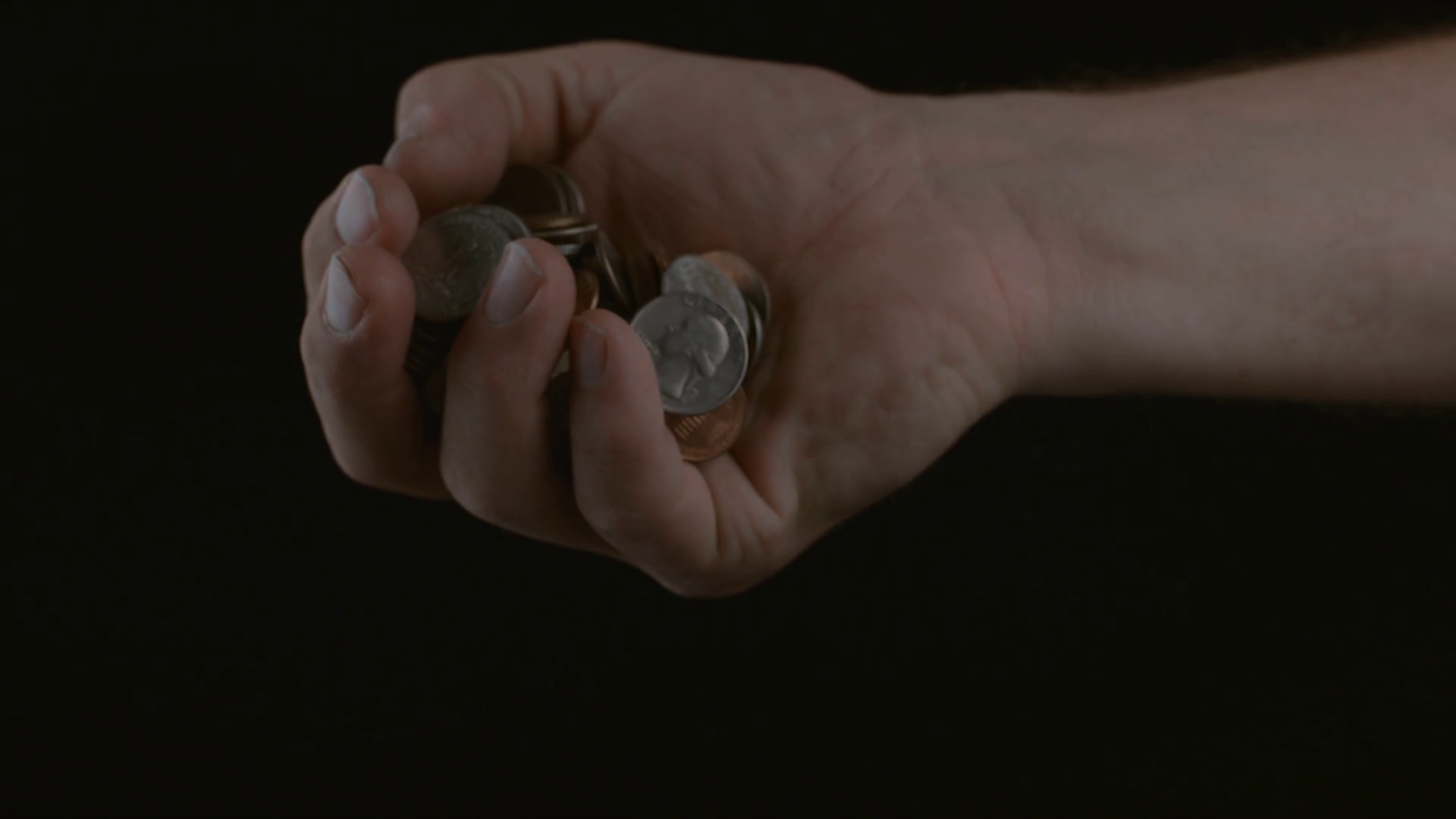Hand Dropping Coins In Slow Motion; Shot On Stock Footage SBV-347597205 ...