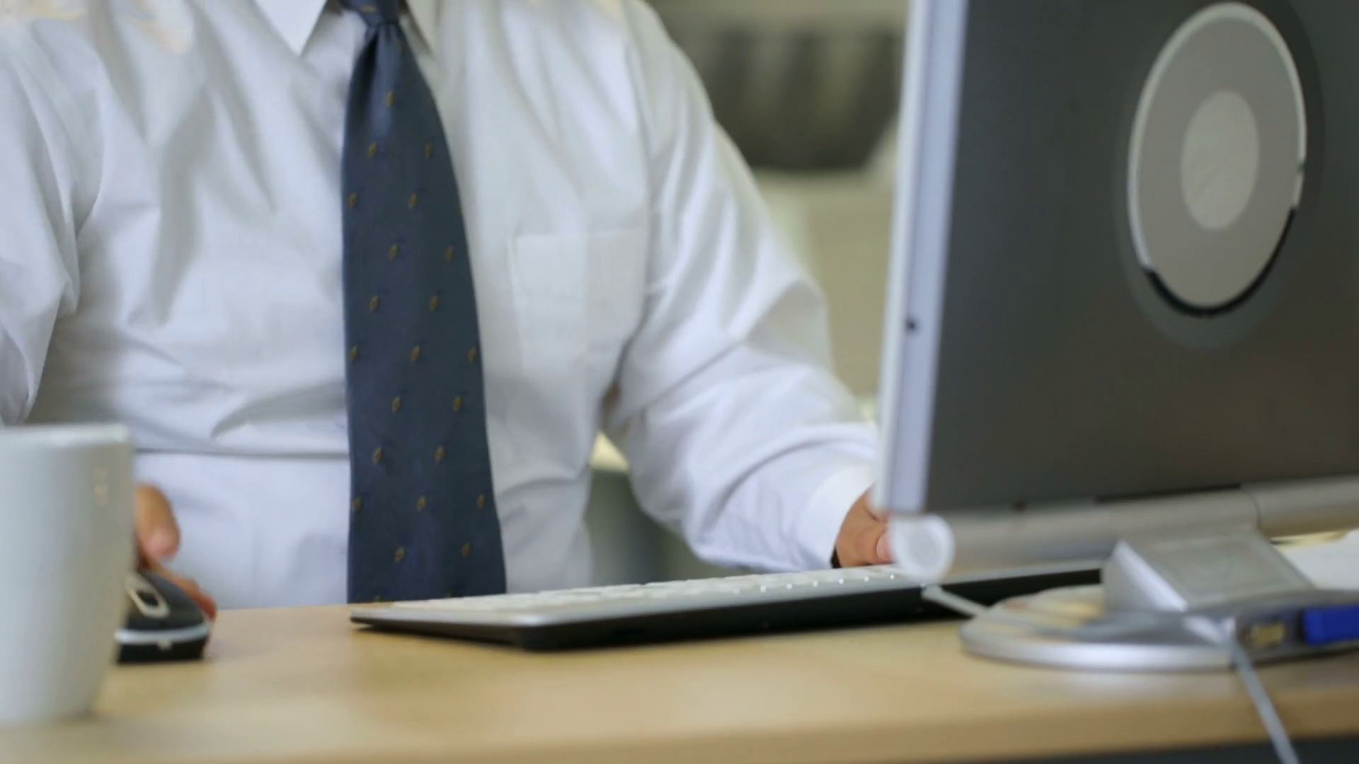 Timelapse Shot Of Businessman Working At Stock Footage SBV-347597420 ...