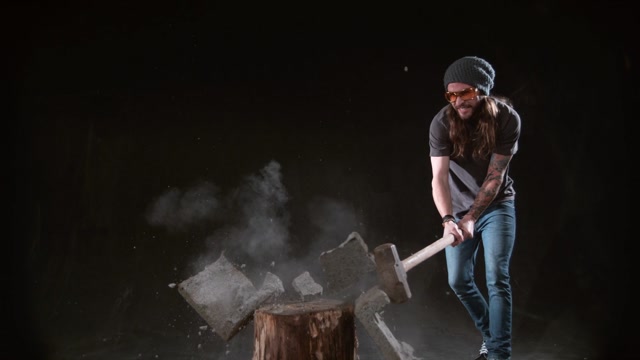 Man Hitting With Hammer Stock Footage: Royalty-Free Video Clips ...