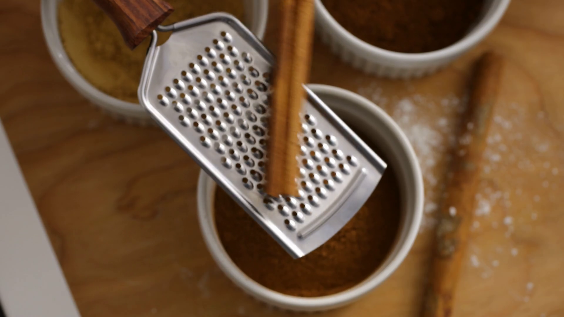 Grinding Cinnamon Stick In Kitchen Stock Footage SBV-347613675 ...