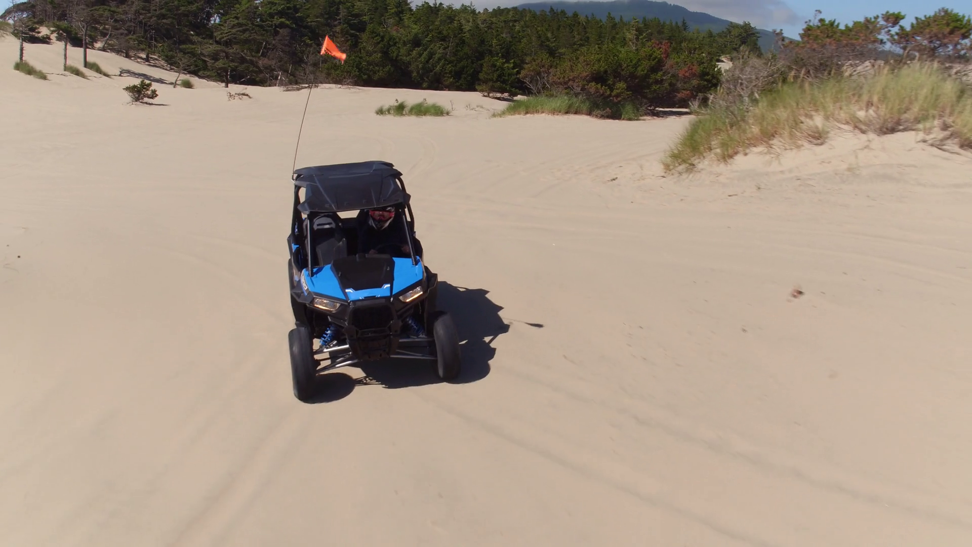 Aerial View Of Atv Driving On Sand Dunes Stock Footage SBV-347617946 ...