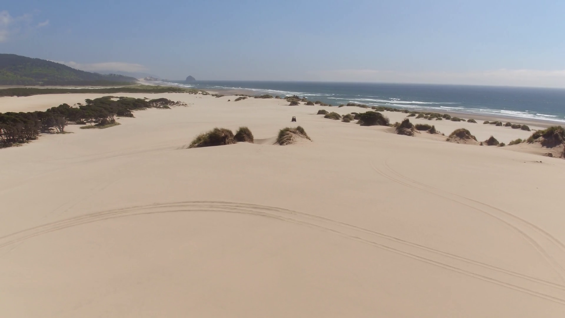 Aerial View Of Atv Driving On Sand Dunes Stock Footage SBV-347618158 ...