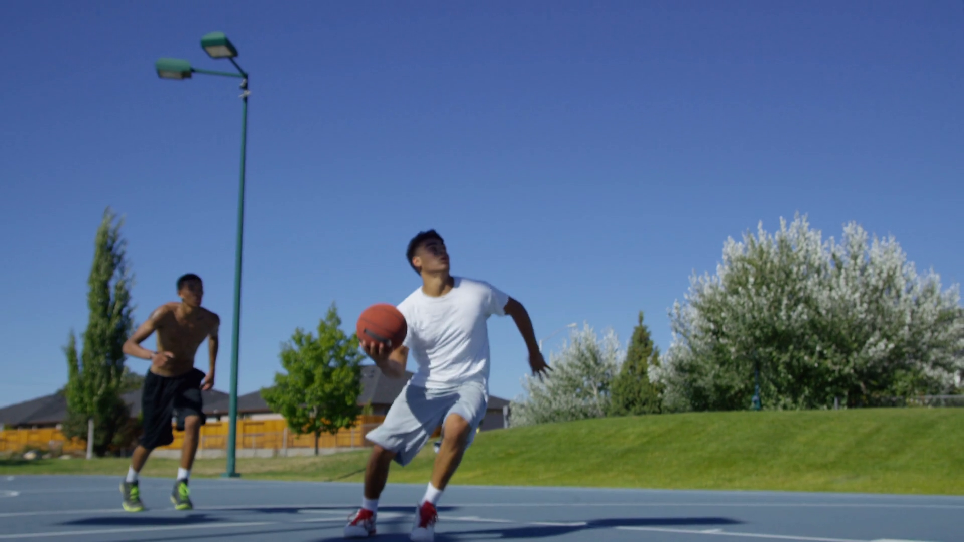 Slow Motion Basketball Slam Dunk Stock Footage SBV-347622021 - Storyblocks