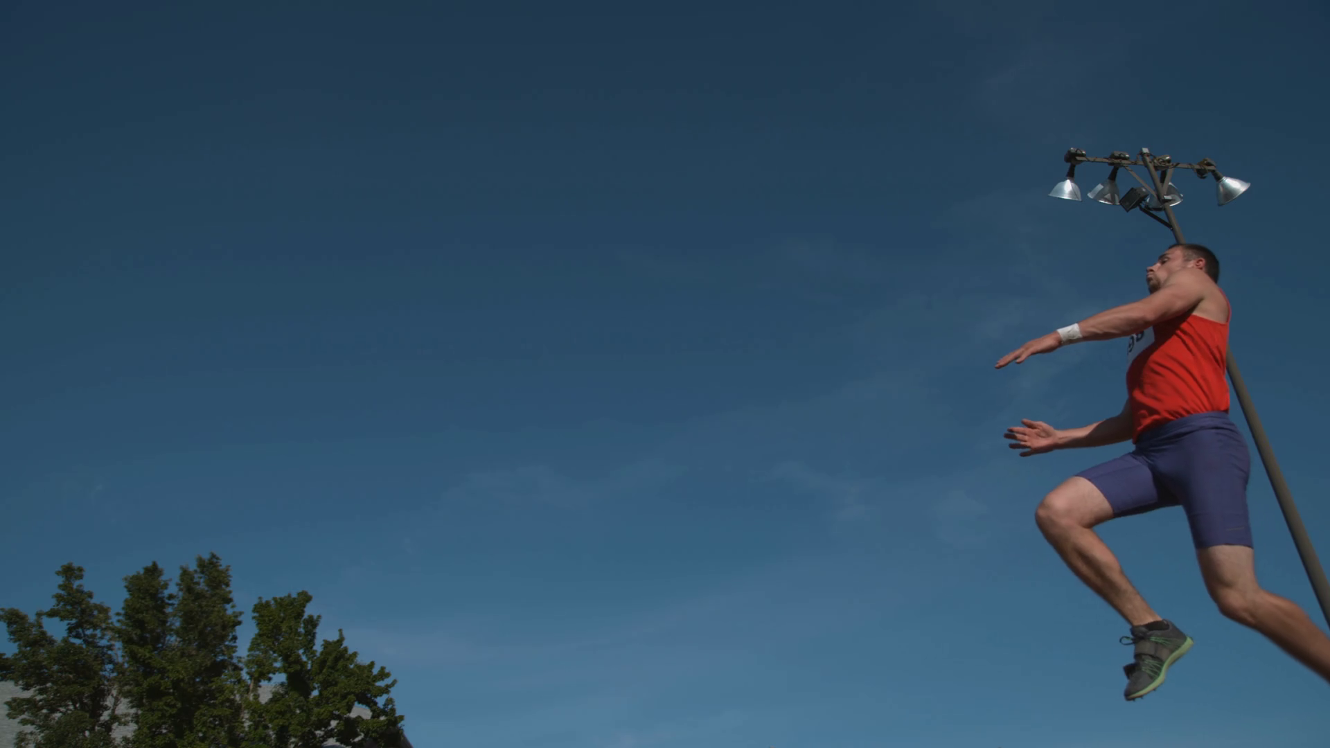 Track Athlete Doing Long Jump In Super Slow Stock Footage SBV-347630228 ...