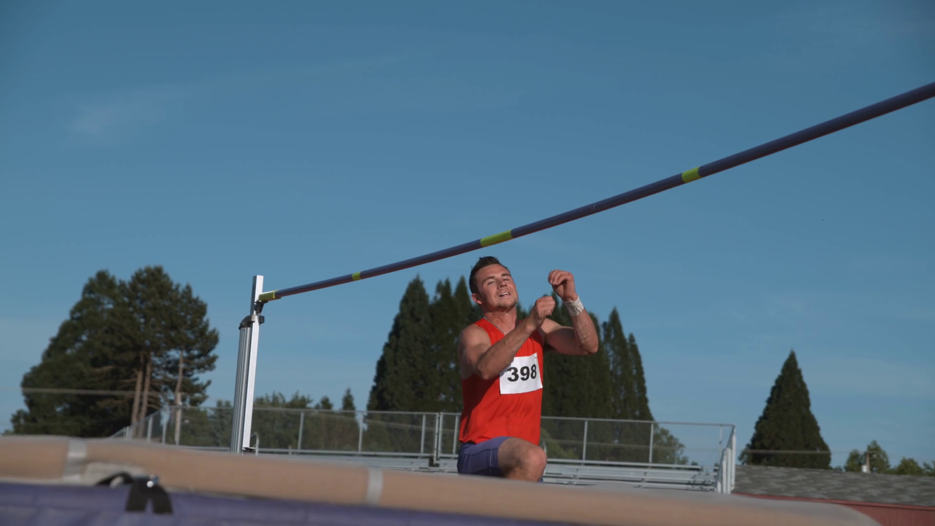 Track Athlete Doing High Jump In Super Slow Stock Footage SBV-347629445 ...