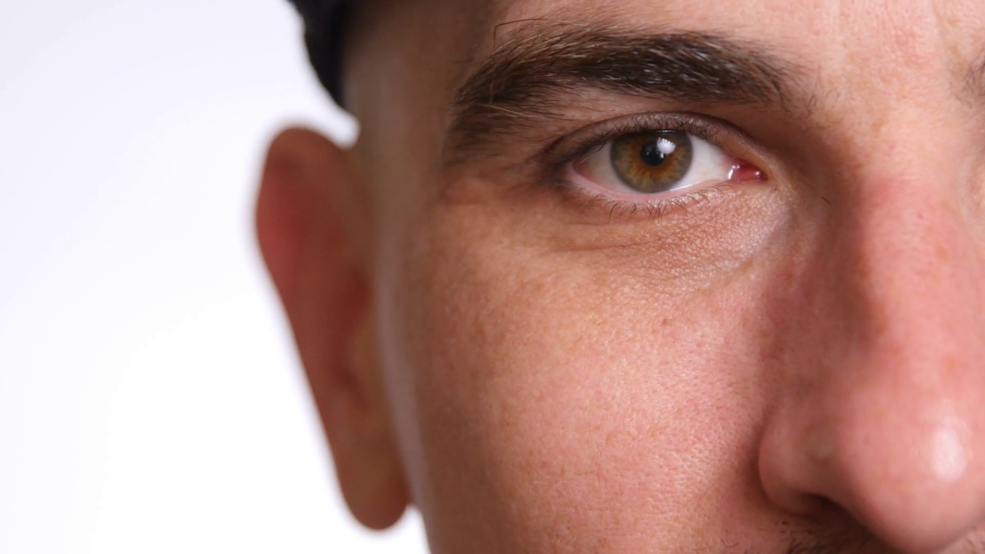 Extreme Closeup Of Man's Face Eye Stock Footage SBV-347630270 - Storyblocks